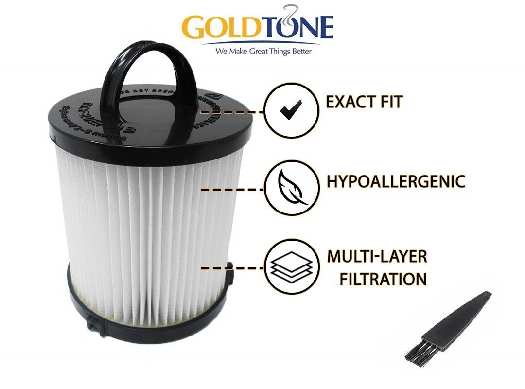 2 GoldTone Replacement Allergen Filter for Eureka Vacuum Cleaner, DCF ...