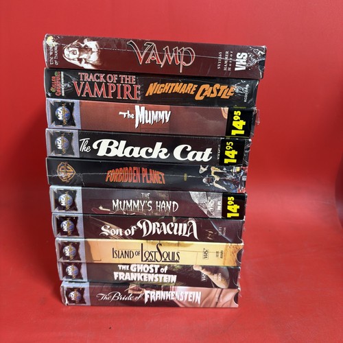 Vintage Horror VHS Lot Universal Monsters Hammer Mummy Frankenstein #12 ...