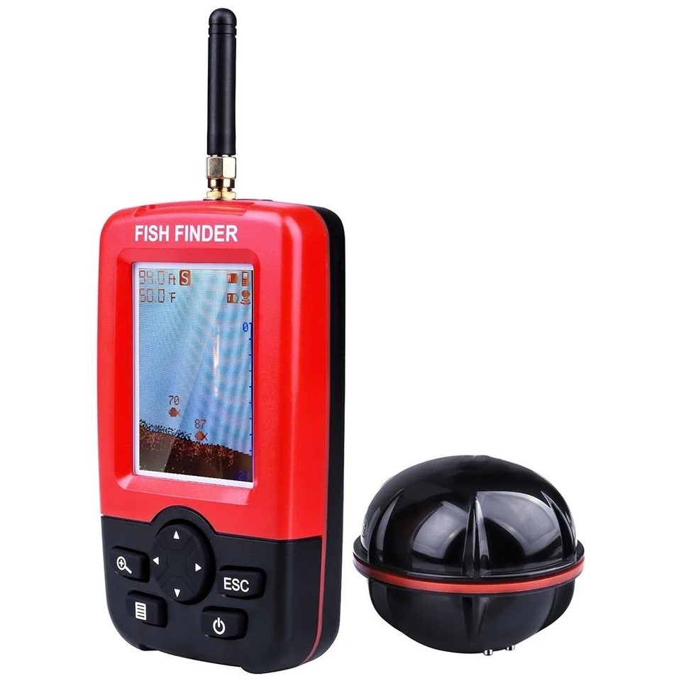 Fish Finder Sonar Sensor Wireless Echo Sounder Fishing Detector Mount ...