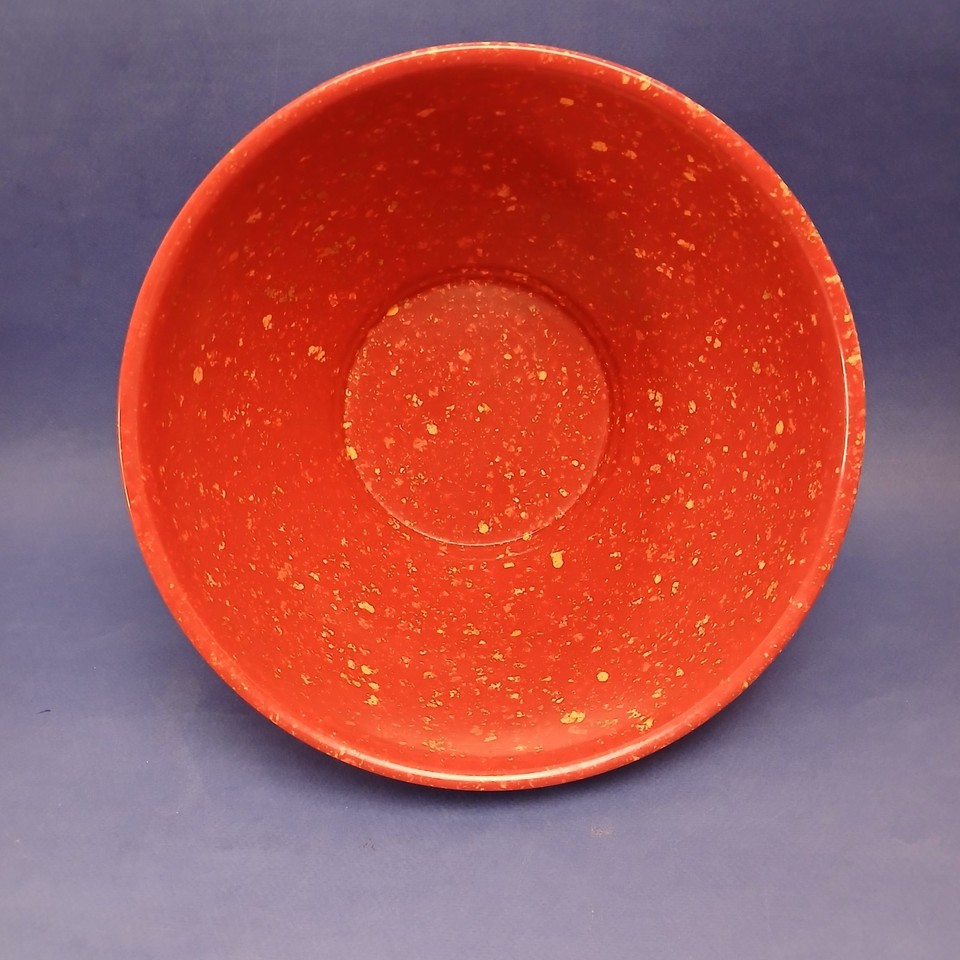 Rachel Ray Red Garbage Bowl Confetti Melamine Melmac Non-Slip Base | eBay