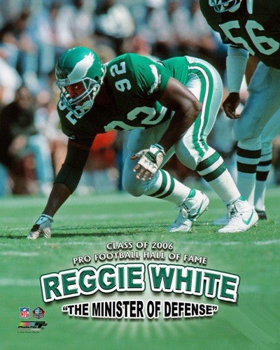 Reggie White Eagles Poster Pro Football Hall of Fame 2006 12x8in Metal ...