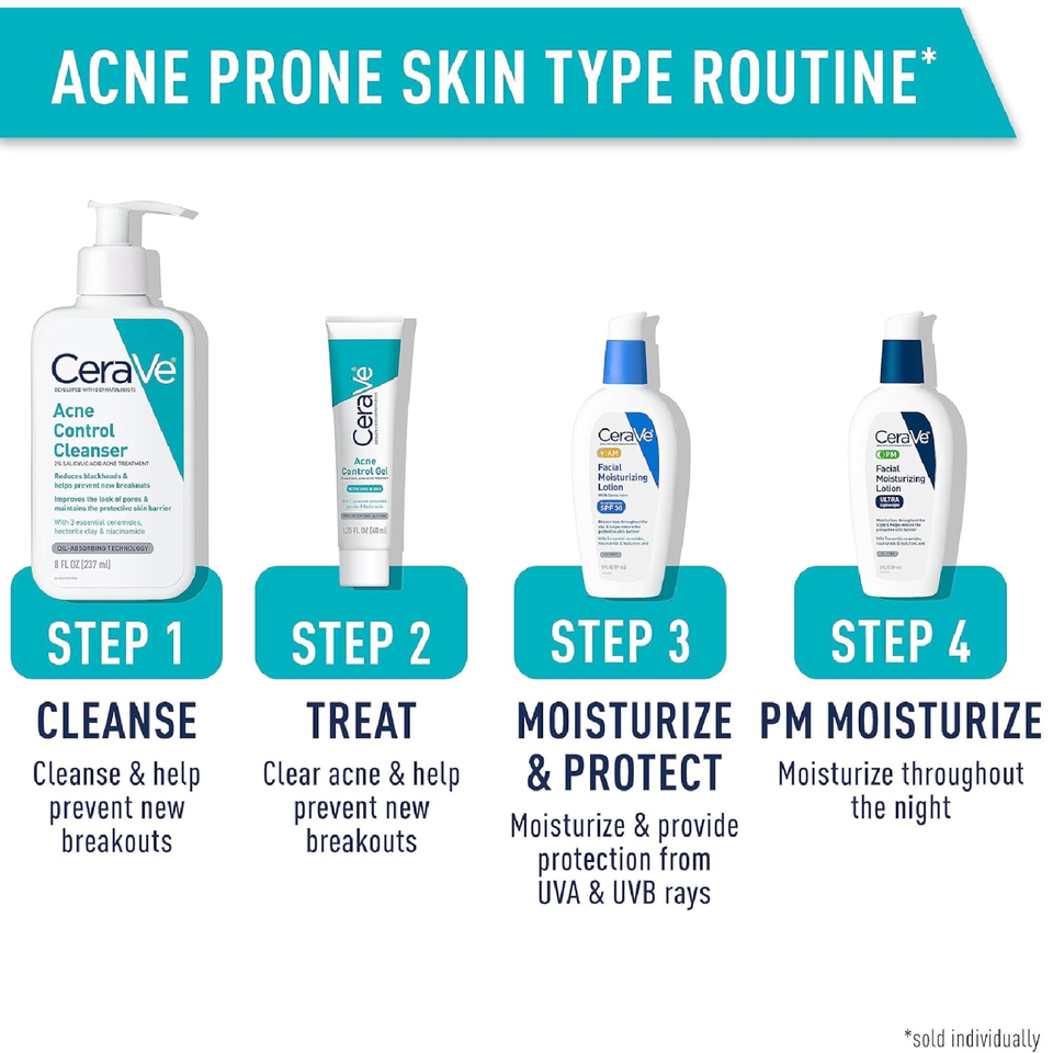 Cerave Face Wash Acne Treatment 2 Salicylic Acid Cleanser With