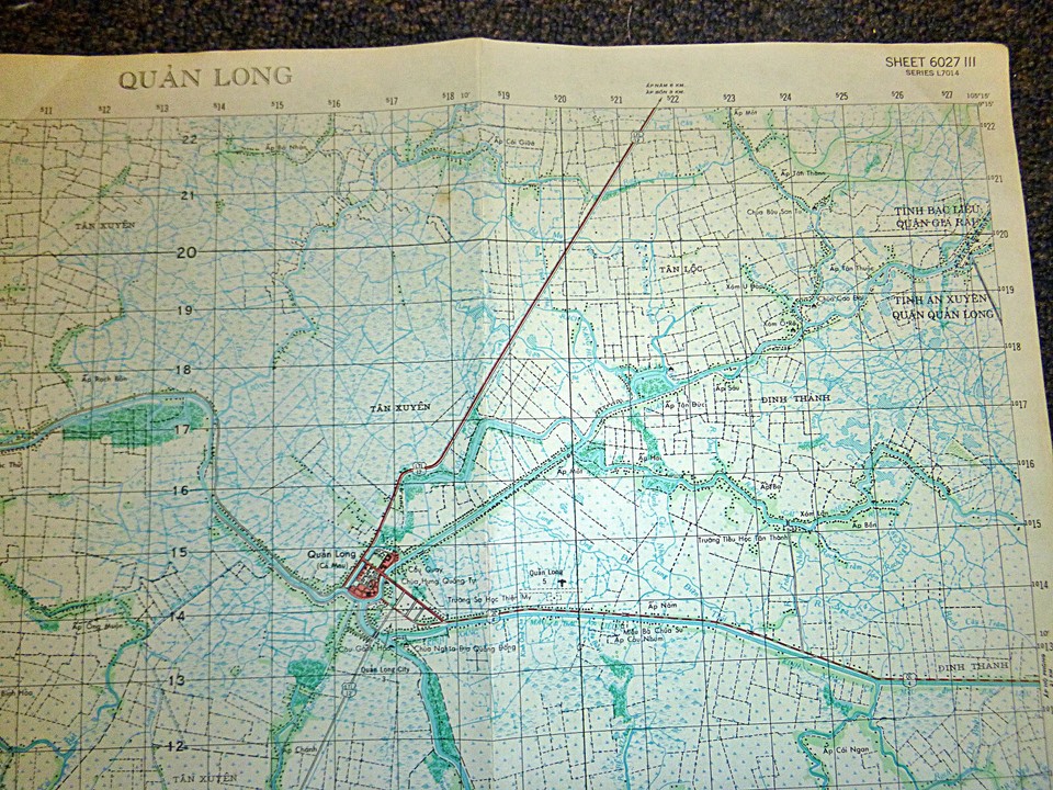 6027 iii - Ca Mau - 1970 - MAP - Viet Cong Stronghold - Quan Long ...