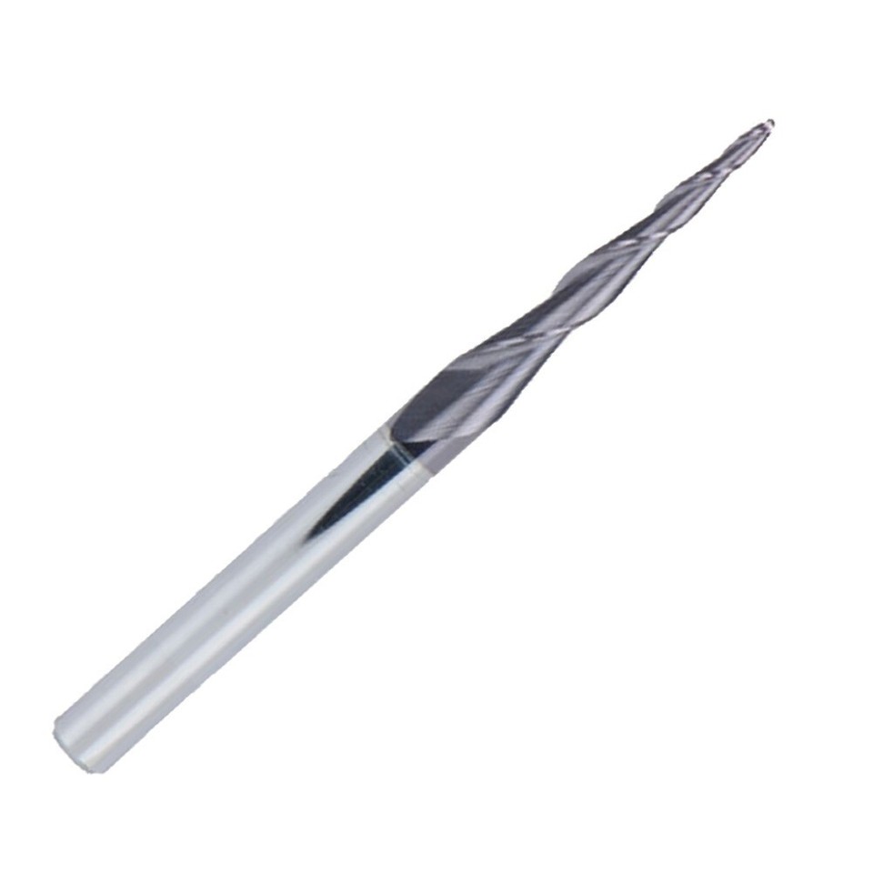CNC Milling Tool 0 5mm Carbide Ball Nose Tapered End Mill Bit (TiAIN ...