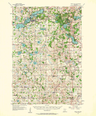 1957 Topo Map of Prior Lake Minnesota Maple Glen Spring Lake | eBay