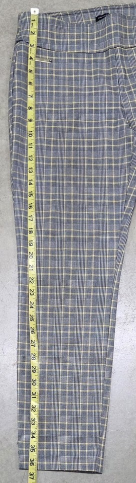 COUNTERPARTS Pull On Pants Womens Size 6 Gray Tartan Plaid Rayon ...