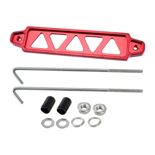 Aluminum Car Battery Hold Tie Down Mount Bracket Kit + J-Hooks | eBay