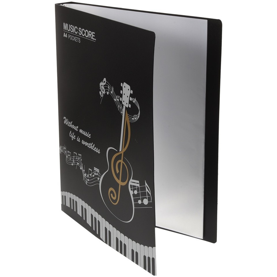 Music Choral Storage Holder Band Folder A4 Size Black Folder Music ...