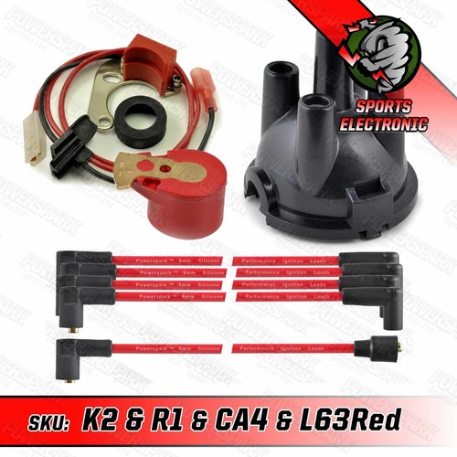 MGB Electronic Ignition Kit 25D 8mm Red HT Leads Distributor Cap Red ...