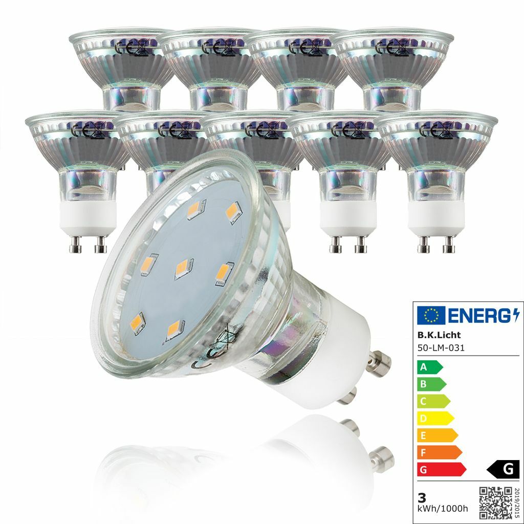 LED Leuchtmittel GU10 warmweiß 3W Spar-Lampen Birnen Strahler Spots 5er ...