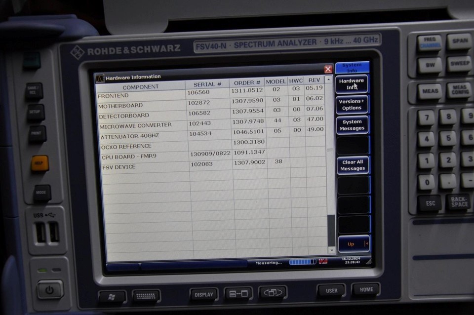 Rohde & Schwarz FSV40-N 9kHz-40Ghz Looks Nice Passes Self test | eBay