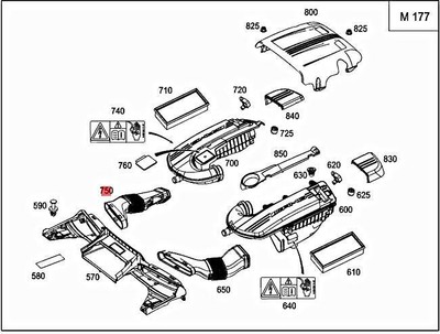Genuine MERCEDES A205 C205 S205 W205 Cabrio Right Accordion hose ...