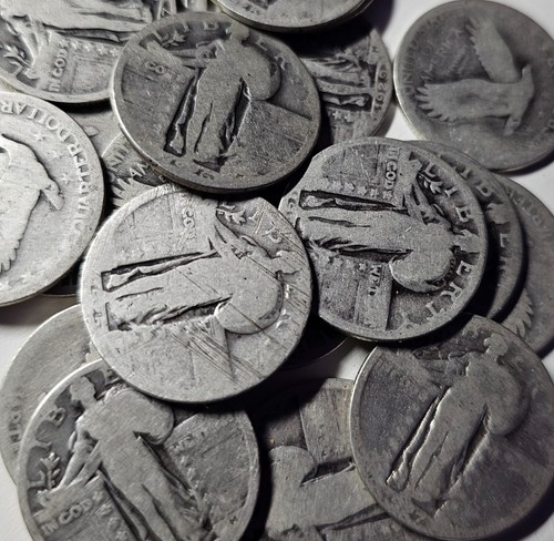 Silver Standing Liberty Quarter(s)-90%-1916-1930, Circulated-Free USA ...