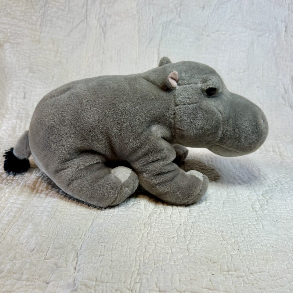 WILD REPUBLIC HIPPO GREY 12" PLUSH STUFFED ANIMAL HIPPOPOTAMUS Cute | eBay