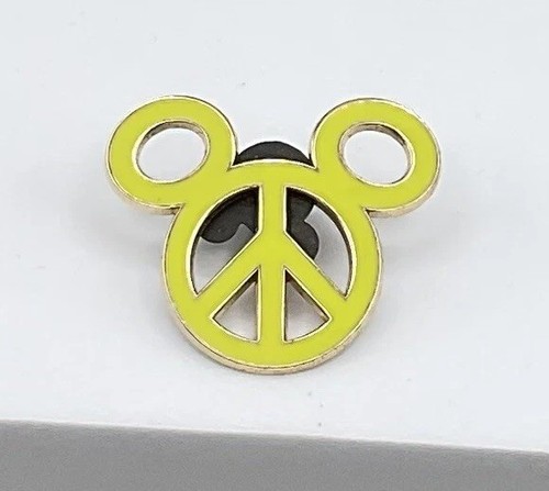 Disney’s Mickey Mouse Ears Lime Green & Gold Tone Peace Sign Collector ...