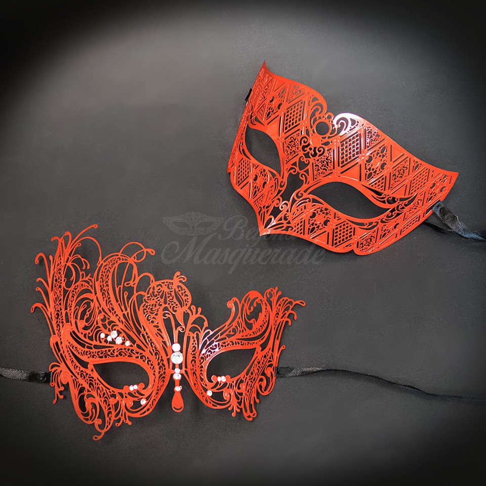 Couples Masquerade Mask, His & Hers Set, Masquerade Ball Mask Couple | eBay