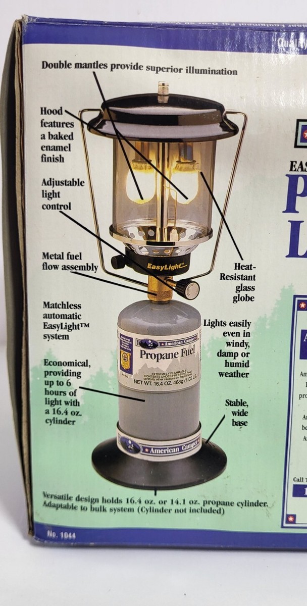 American Camper Propane Lantern Double Mantle Propane Lantern With