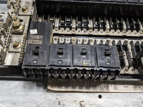 Square D NQOB Panelboard 400 AMP 120/208V 3 Phase 4W 42 Space Box MH53 ...