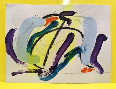 ABSTRACT EXPRESSIONIST 4L ORIGINAL PAINTING NIGEL WATERS SIGNED ARTWORK ...