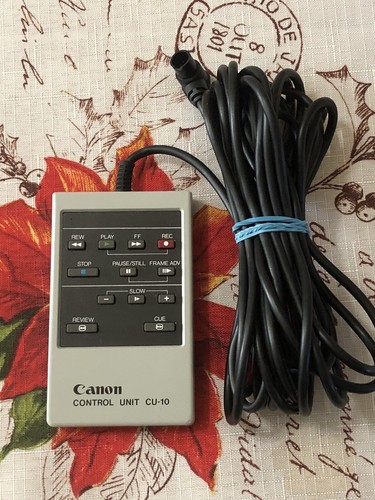 Canon Control Unit CU-10 Remote for VHS Portable Video Recorders VR-20 ...