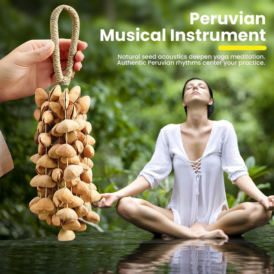 African Natural Hand Shaker Cacho Seed Rattle Bracelet Anklet Handbell ...