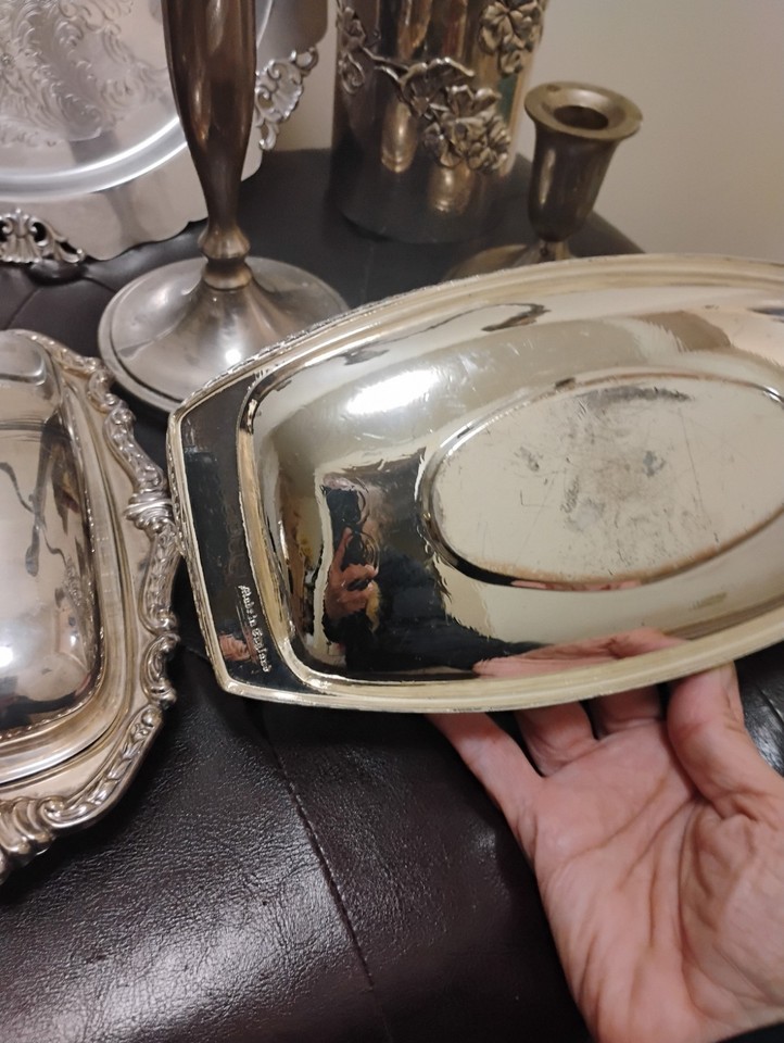 Junk Drawer Silver Serving Ware Silverware Platters Candlebra+ | eBay