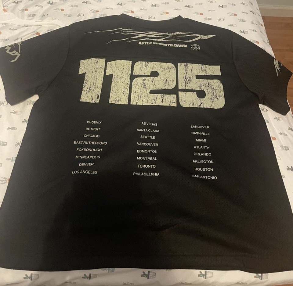 The Weeknd After Hours Til Dawn 2025 Tour Merch Black Jersey Shirt AHTD ...