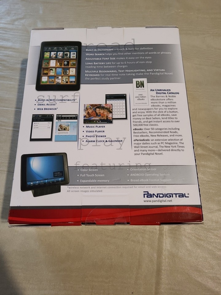PanDigital Novel Multimedia eReader android 1GB Wi-Fi 7in | eBay