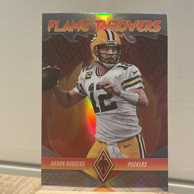 Aaron Rodgers 2022 Panini Phoenix Flame Throwers Silver Green Bay ...