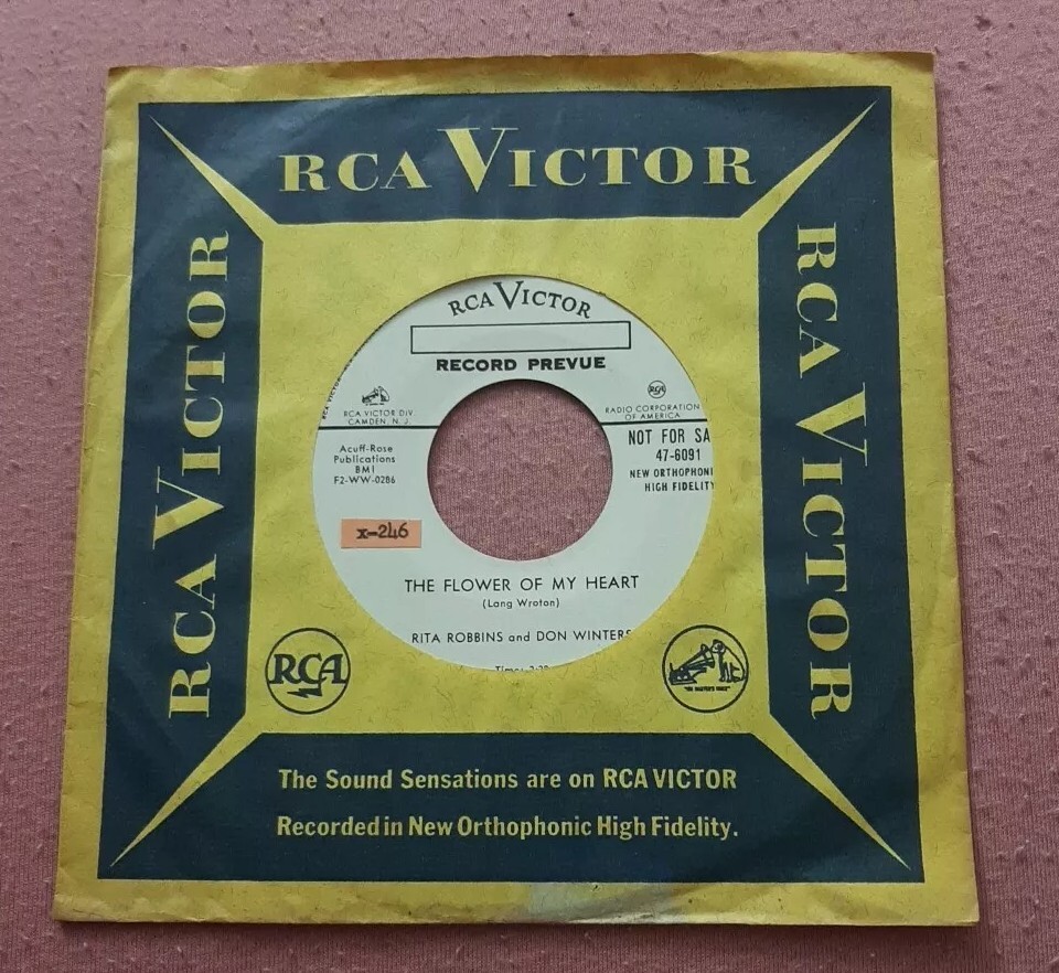 Rita Robbins / Don Winters promo 45 The Flower of My Heart Two Hearts ...