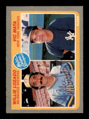 1985 Fleer #644 Willie Lozado/Vic Mata AUTOGRAPHED!!! RC Rookie ...