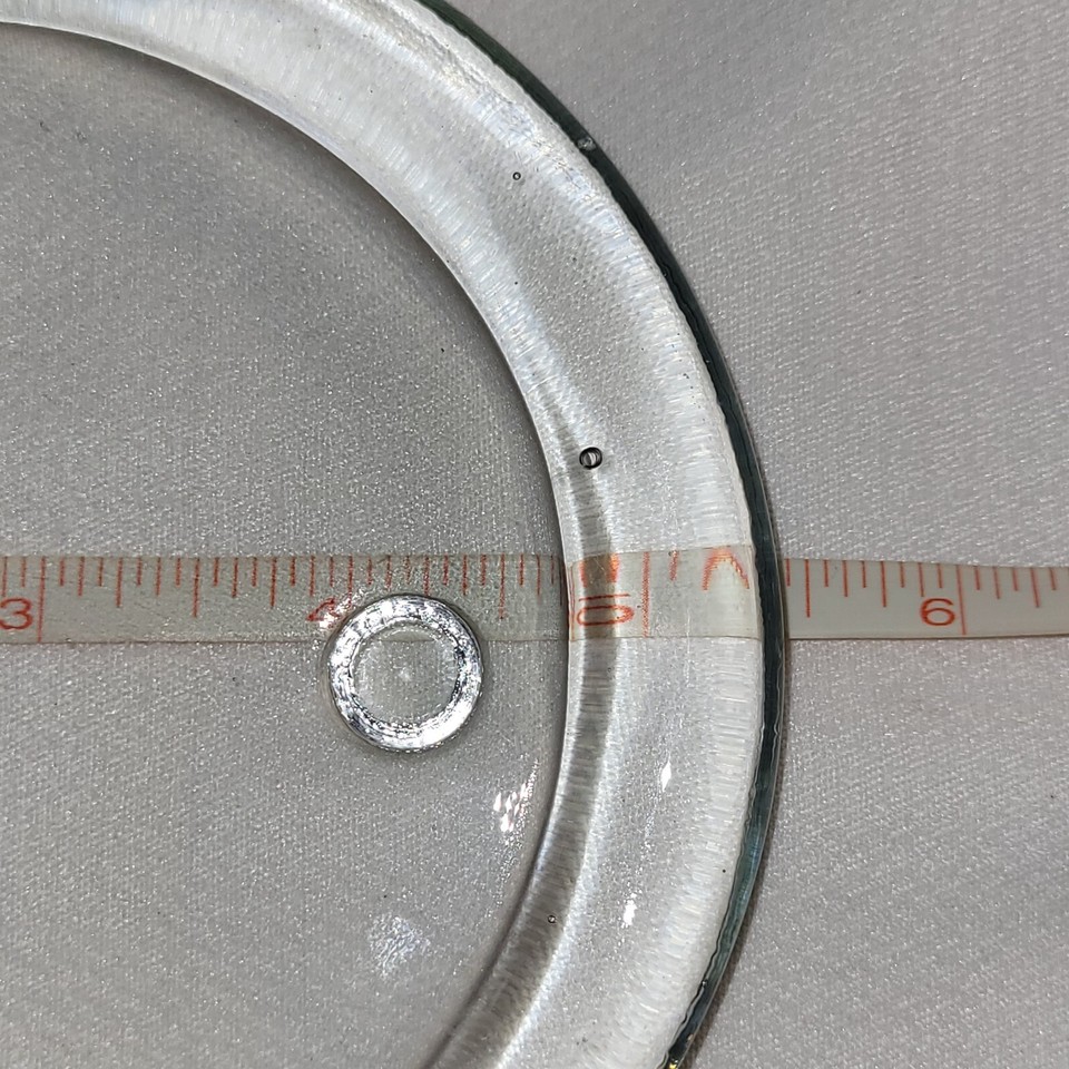 Set of 2 Clear Glass Round Pillar Plate Candle Holders Heavy, 4 & 5 ...