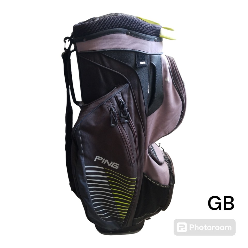 PING Traverse Golf Cart Bag 14 Way Divider Black Purple Green | eBay