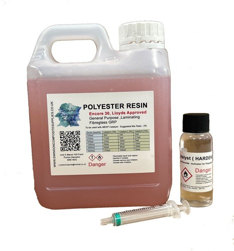 Polyester Resin 1kg , Fibreglass Resin ,Polynt H13212, Lloyds, Pro ...
