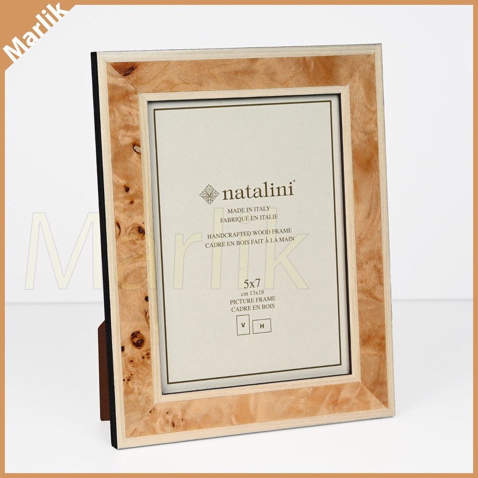 NATALINI Handmade ITALIAN Marquetry Frame 5X7" (13x18 cm) Light Brown ...