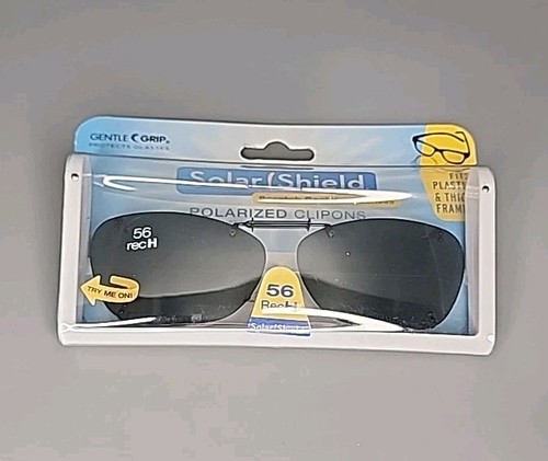 Solar Shield Clip-On Polarized Black W/ Gray Lenses 100% UVA/UVB - 56 ...