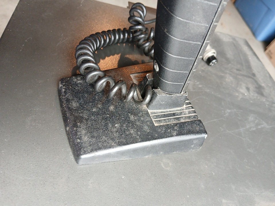 TEN-TEC Mod 214 or 215 Desk TOP Microphone With METAL Stand Cord Tested ...