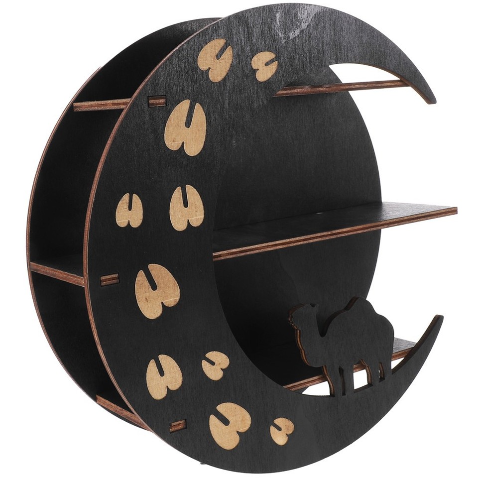 Wall Crystal Rack Decorative Display Stand Moon Shelf for Crystals ...