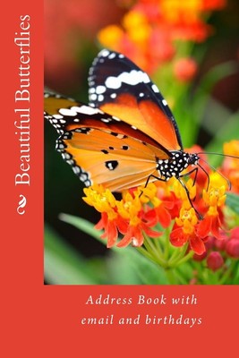 Beautiful Butterflies Address Book with email and birthdays Address ...