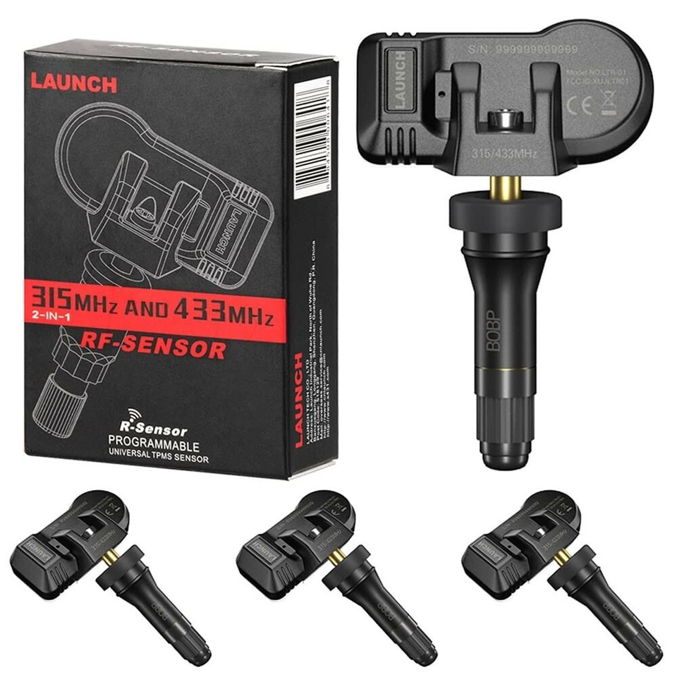 4PCS LAUNCH TPMS LTR-03 RF Sensor 315&433MHz Pressure Monitor System ...