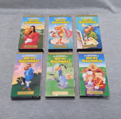 Rocky & Bullwinkle Classic Stuff VHS # 1,2,3,4,5,6 - 1991 Mona Blue ...