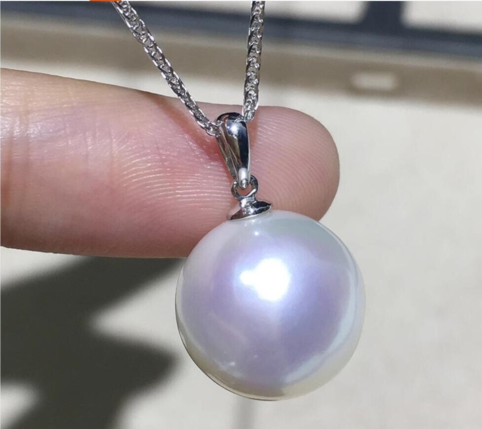 18 inch HUGE AAAAA Round 12-13mm natural AKOYA white pearl Pendant ...