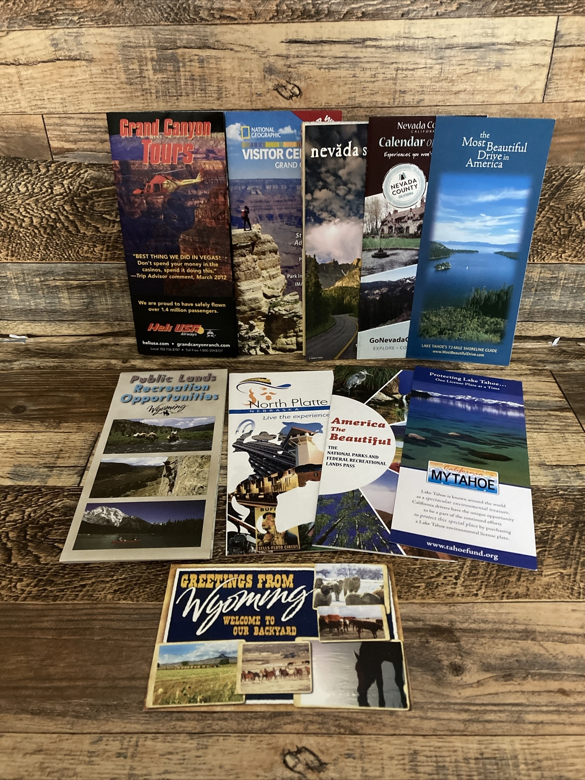 Lot Of 9 Travel Brochures Post Card 2012 Wyoming, Nebraska, Nevada ...