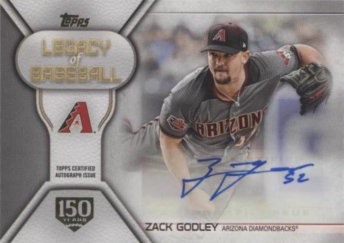2019 Topps - Legacy of Baseball Autographs Zack Godley #LBA-ZG 150th ...