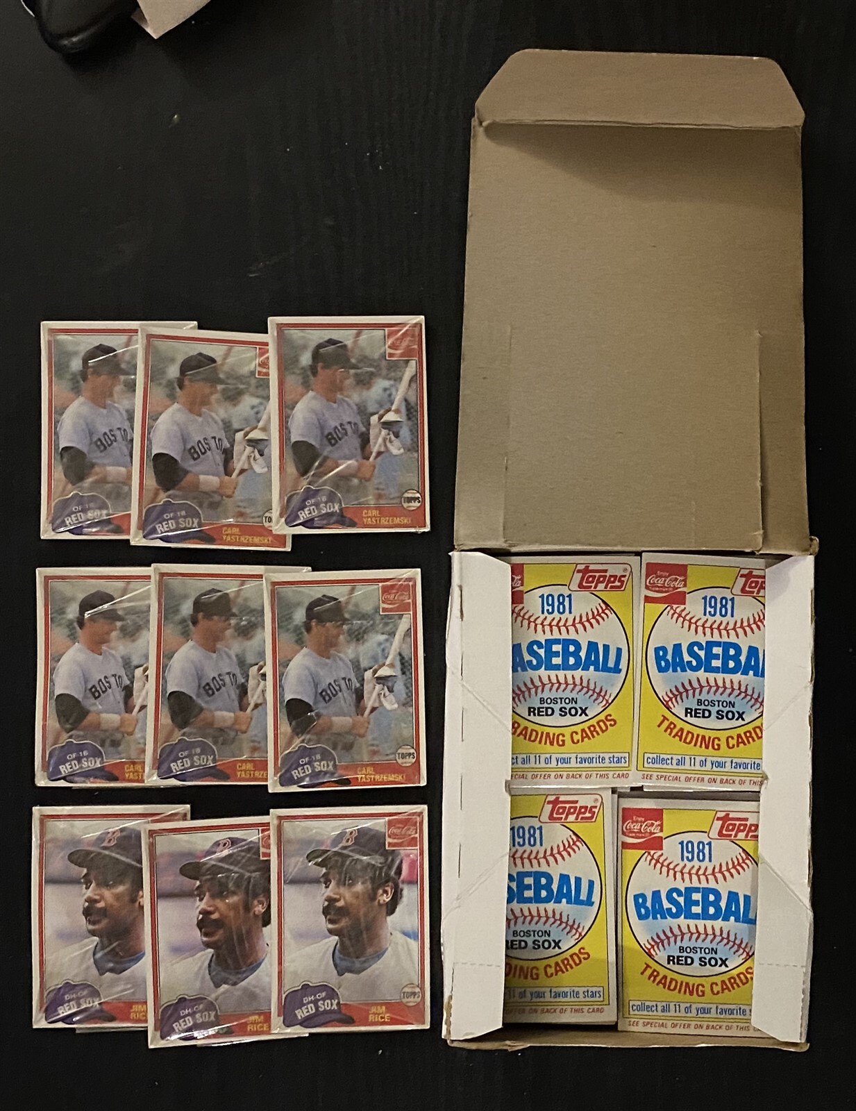 1981 Topps Coca-Cola Boston Red Sox Unopened 48 Pack Box - Yastrzemski ...