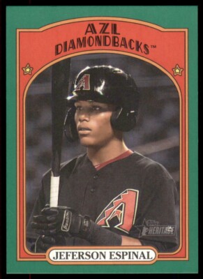 2021 Heritage Minors Base Green #33 Jeferson Espinal /75 - AZL ...
