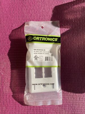 Ortronics TracJack 4 Hole Faceplate w/ Label White OR-40300546-88 NWT ...