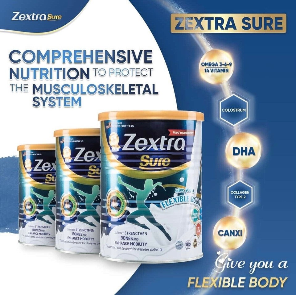 Original Zextra Sure Milk Powder 400g Knee Joint Pain Relief Bones ...