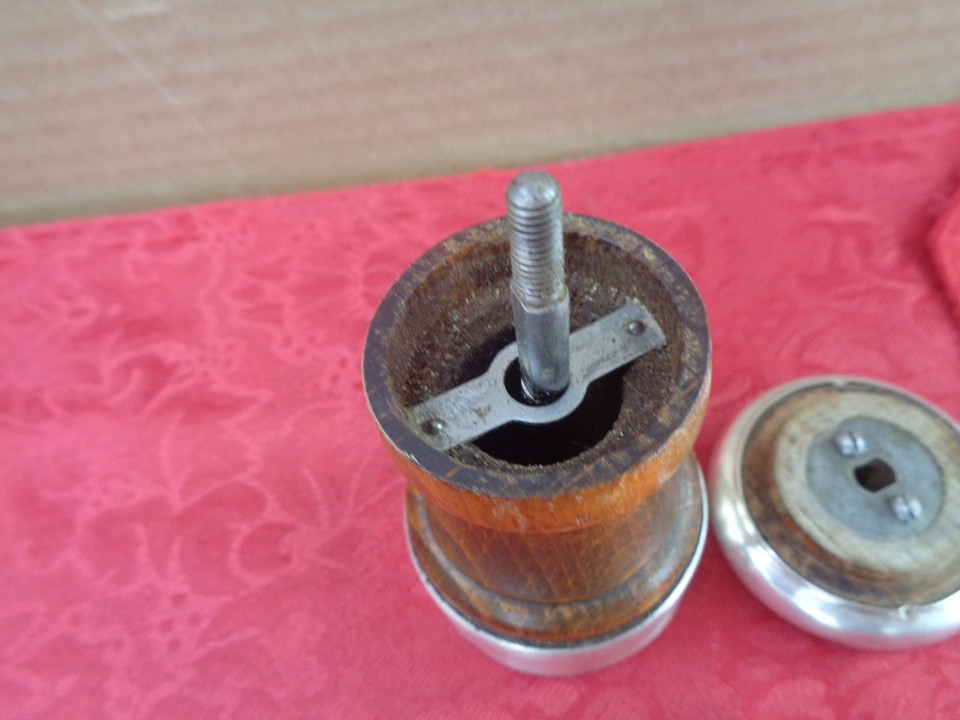 Antique Peugeot Palace Pepper Mill Sterling Wood, France, Lion insignia ...