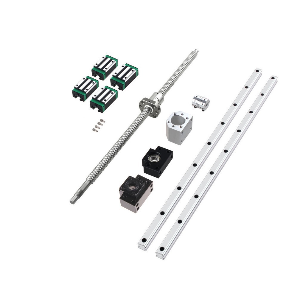 HGR15 HGR20 HGR25 Linear Guide Rail + SFU1605 SFU1204 Ball Screw Kit ...